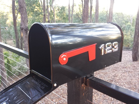 Black Letterbox US Style American Mailbox | Great Grab