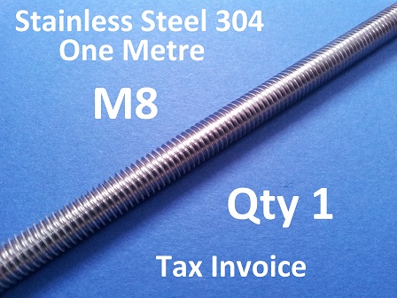 M8 Stainless Steel Allthread One Meter | Great Grab